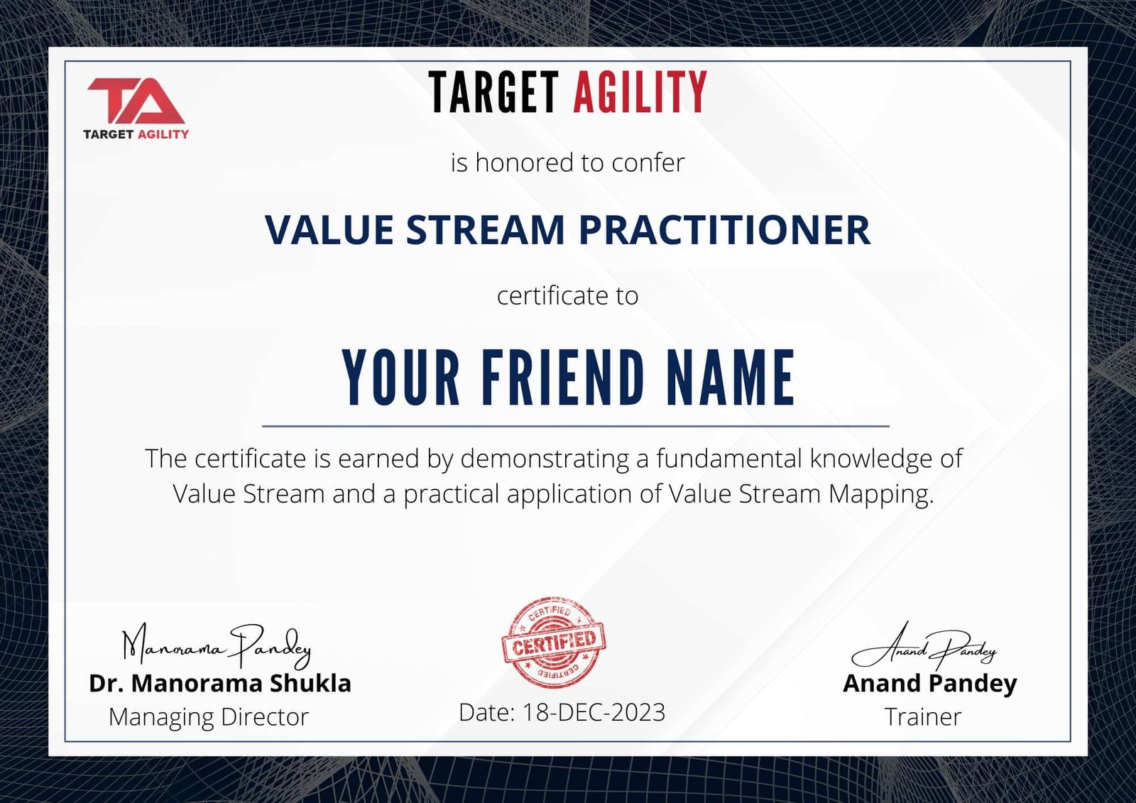 Value Stream Practitioner Free Session - Target Agility